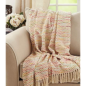 SARO LIFESTYLE Han Collection Confetti Design Throw Blanket, 50" x 60", Multi
