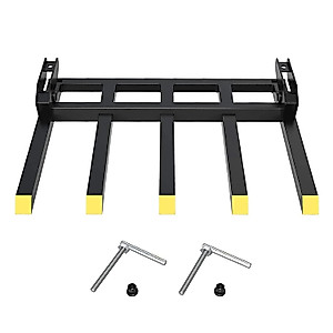 Clamp-on Debris Fork Attaches to a 48" Tractor Bucket to Clean up Fallen Limbs, Debris, or Yard Wwaste.