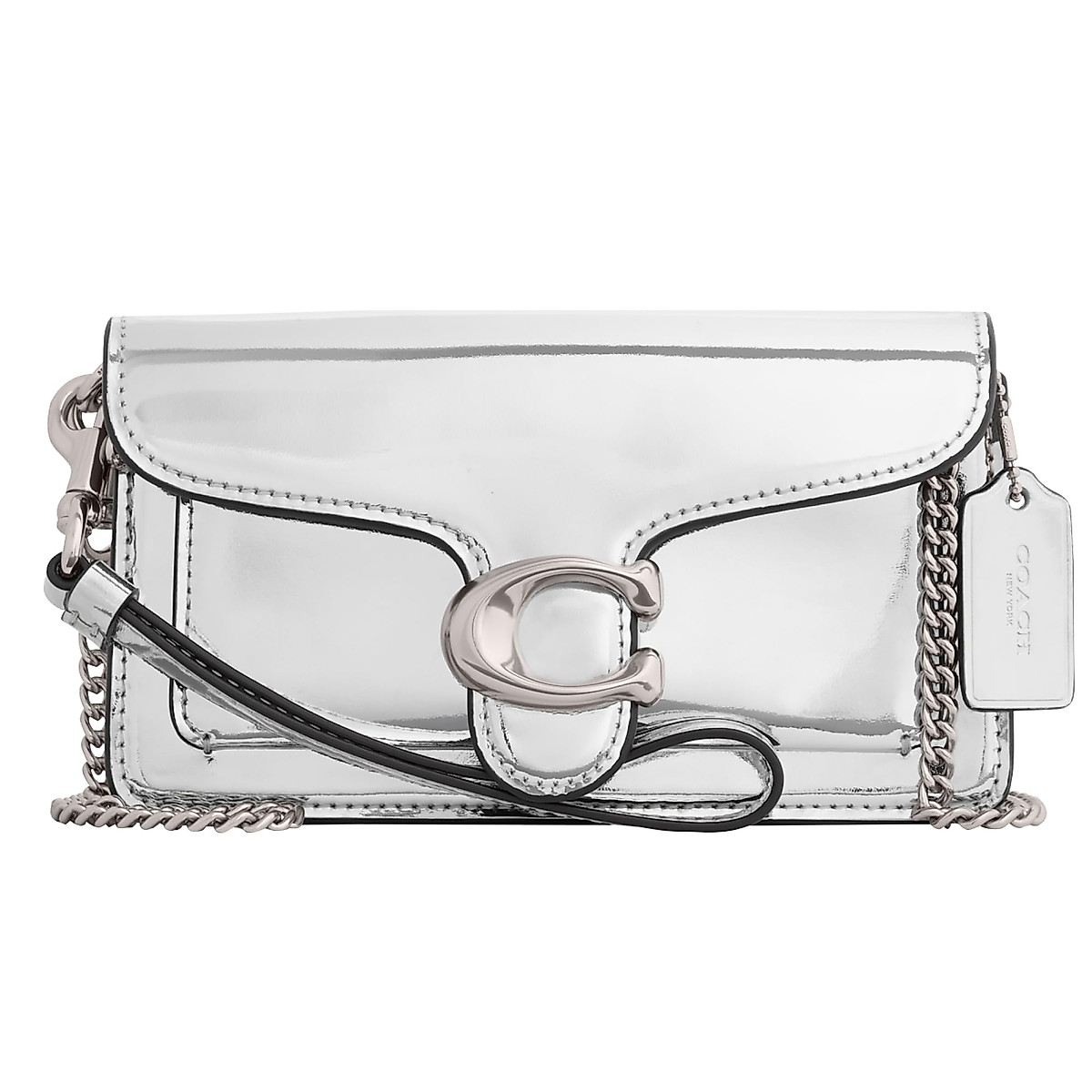Coach Metallic Tabby Wristlet, Silver