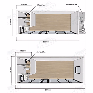 Prefabricated Home on Wheels, Portable 20ft House for Camping, Traveling, Backpacking, and Fishing. Fully Furnished Kitchen and Bathroom!