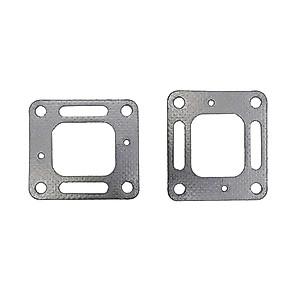 Pack of 4 18-0897 Exhaust Restricted Elbow Risers Gasket Compatible with Mercury Mercruiser V6 V8 Engines Replace 27-41813, 27-860233, 27-863724