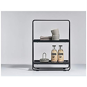Zone Denmark Metal Adjustable Storage Shelving Unit | Maximize Space and Style | Ideal for Bedroom, Kitchen, and Bathroom | Organize with Elegance and Versatile Storage Solution- Small (Black)