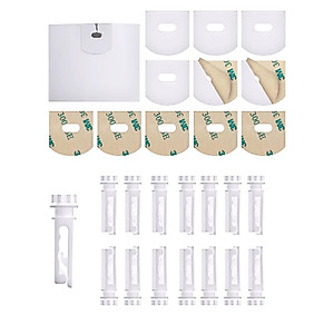 40 Sets of Clear Vertical Blind Repair Tabs Blind Fixers Vertical Blind Slat Replacement (80 PCS) with 15 PCS White Vertical Blind Stem Parts for Carrier Clips Replacement Vertical Blind Repair Kit