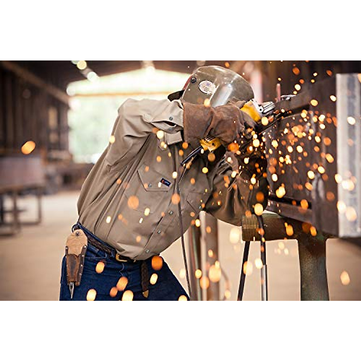 Lapco FR INKWS-17 L Flame Resistant Welder's Shirts