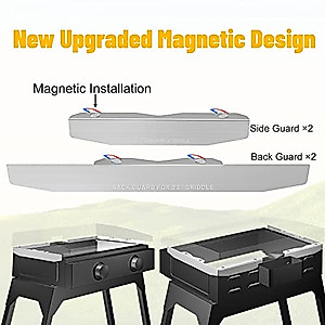 Wind Guards for Blackstone 36 Inch Griddle, Magnetic Stainless Steel Wind Screen, Blackstone Griddle Accessories for Flat Top Grill, Compatible with Hood and Side Shelf Hold Heat, Grill Accessories