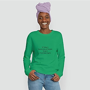 Special Person Gift for Front Desk Agent Receptionist Coworker Humor Grey and Muticolor Unisex Long Sleeve T Shirt