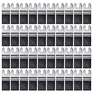 Ettonsun 50Pcs Bi Metal Oscillating Multitool Saw Blades Metal Wood Universal Multi Purpose Tool Blades for Dewalt Fein Multimaster Bosch Dremel Rockwell Ryobi Porter Cable Black&Decker Craftsman etc.