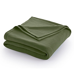 Martex 1B06864 Super Soft Fleece Easy Care Machine Washable Blanket Full/Queen, Green