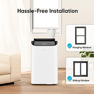 KAMLAM 12000 BTU Portable Air Conditioners for Room up to 500 sq.ft, 3-IN-1 Quiet Cooling Portable AC Unit with Fan & Dehumidifier Function, 24H Timer Sleep Mode, Remote Control & Windows Kit Included