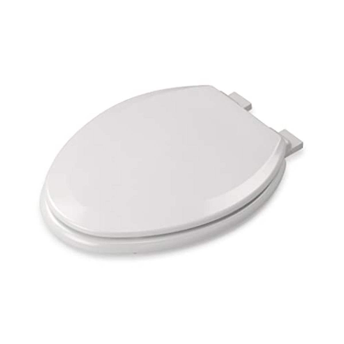 Croydex WL800722AZH Stick Tight No More Movement Sticky Grip Pad Technology Elongated, Soft Close and Quick Release, White, Molded Wood Toilet Seat