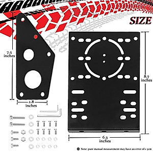 Supllueer Racing Shifter Mounting Bracket Fit for Our Steering Wheel Stand, Gear Lever Mount Accessorie with Mounting Bolts,Supports Simultaneous Installation of Shifter and Handbrake
