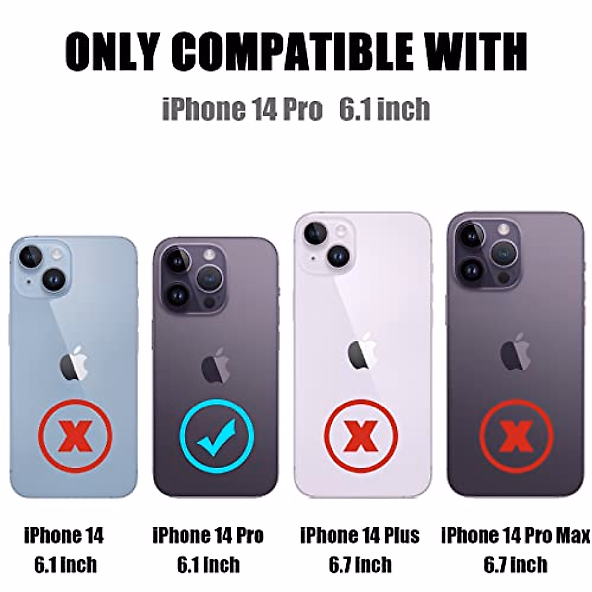 Nvollnoe for iPhone 14 Pro Case with Card Holder Heavy Duty Protective Dual Layer Shockproof Hidden Card Slot Slim Wallet Case for iPhone 14 Pro for Women&Men(Black)