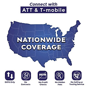 FLEXIBOOM Data SIM Card - USA ATT & T-Mobile for Unlocked IoT Devices, No Voice & SMS(Universal, Triple Cut 3-in-1)
