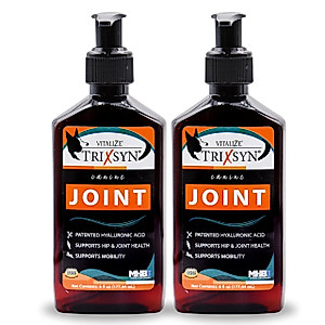 TRIXSYN Canine for Dogs - Liquid Hyaluronic Acid Hip and Joint Care Supplement for Small & Senior Dogs - 6 fl oz, 2 Pack, 144 Day Supply
