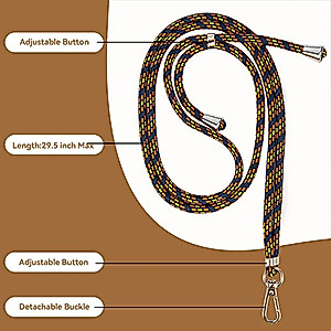 Rulnfichy Key Lanyard for Women Men Girls, Crossbody Cell Phone Lanyards for Around The Neck, Anti Theft Keychain with Adjustable Shoulder Strap, Compatible with Most Phones (‎‎Dazzling)