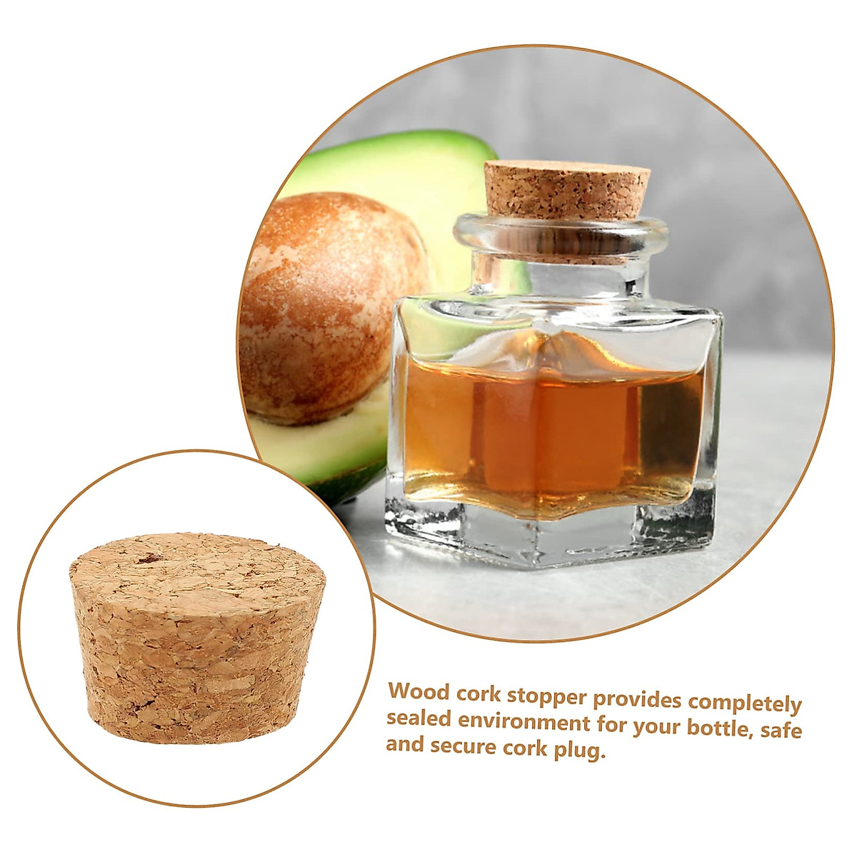 STOBAZA 20pcs Stoppers Stopper Craft Cork Message Natural Corks Bottle Making Reusable Glass Jars Home Tiny Bung DIY Plugs Covers Plug Crafts Mm Wooden Wine for Tapered Wood Sealing