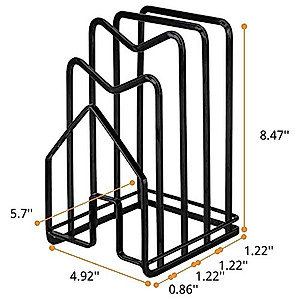 QULIT Cutting Board Rack Chopping Board Organizer Stand Holder Kitchen Countertop Pots Rack Organizer Flat Steel