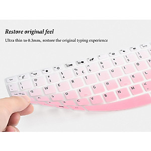Keyboard Cover Skin for Acer Aspire 5 Slim Laptop 15.6” A515-55 A515-55T A515-55G A515-43 A515-44G A515-54 A515-54G,2022 Acer Aspire 3 A315-59 58 57/Acer Aspire 1 A115 Protective Skin-Gradual Pink