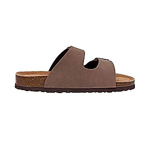 CUSHIONAIRE Women's, Lane Slide Sandals Brown 6.5 M