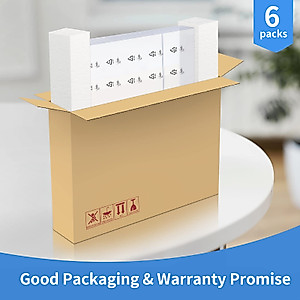 SUNEE 6 Packs Clear Plastic Sign Holders for 8.5x11 Paper, Vertical L-shape Frame for Displaying Signs and Menus