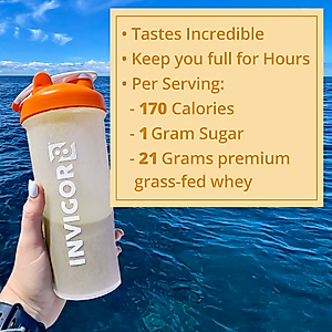 INVIGOR8 Superfood Shake (Vanilla & Salted Caramel Bundle) Gluten-Free Non GMO Meal Replacement Grass-Fed Whey Protein Shake with Probiotics and Omega 3 (1290g)