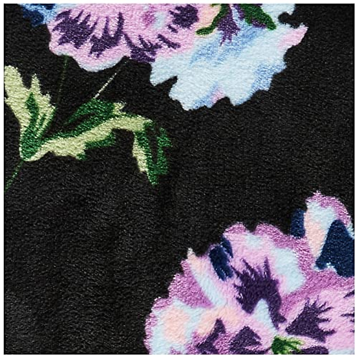 Vera Bradley Women's Plush Throw Blanket, Fleece, Floating Plum Pansies, 80 X 50
