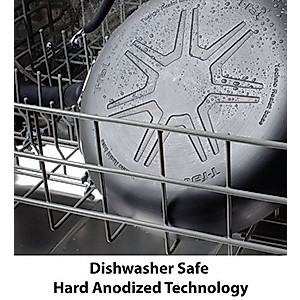 T-fal E76505 Ultimate Hard Anodized Scratch Resistant Titanium Nonstick Thermo-Spot Heat Indicator Anti-Warp Base Dishwasher Safe Oven Safe PFOA Free Saute / Fry Pan Cookware, 10-Inch, Black