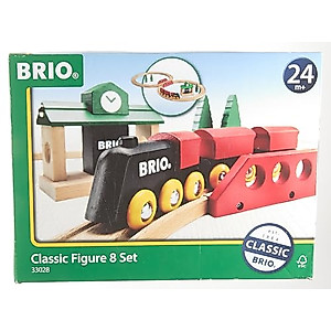 BRIO World - 33028 Classic Figure 8 Set - 22 Piece Wooden Toy Train Set with Accessories and Tracks | Enhances Creativity | Compatible Toys | FSC-Certified Wood | Perfect for Kids Age 2+