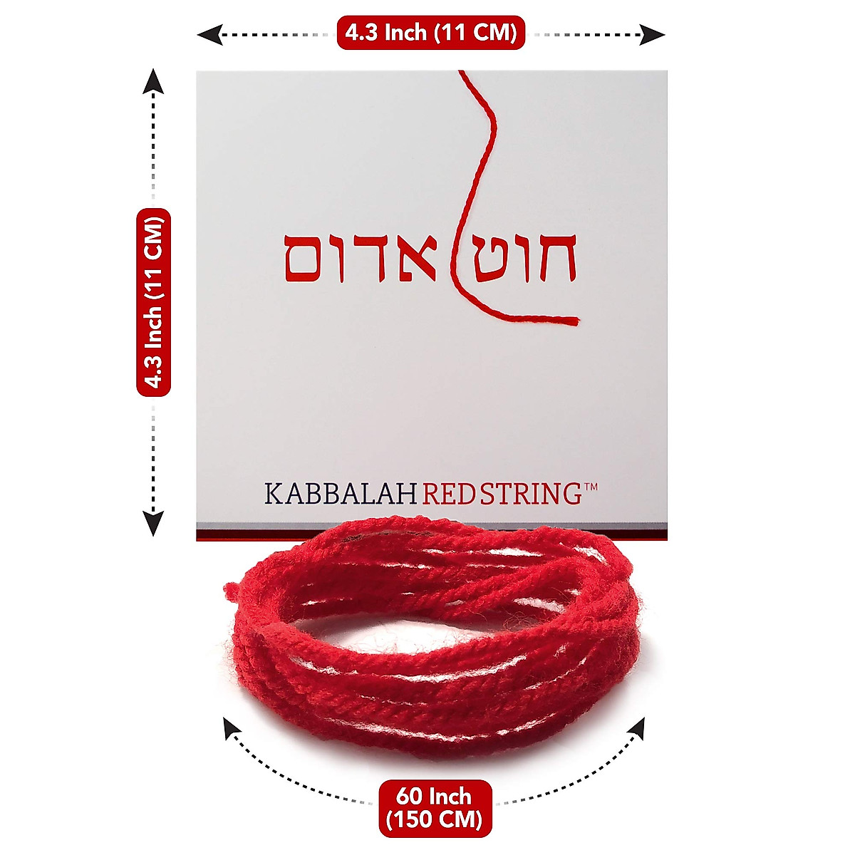 The Original Kabbalah Red String Bracelet from Israel - Red String Bracelet Pack 60 Inch Red String for up to 7 Evil Eye Protection Bracelets - Prayer, Blessing & Instructions Included!