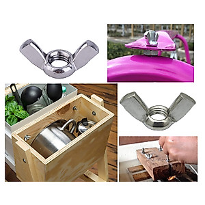 LBY 80pcs Knurled Hand Screw, M4 Flat Knurled Head Fully Threaded Thumb Screws and Wing Nuts 9 Sizes Assortment Kit, Carbon Steel Galvanize