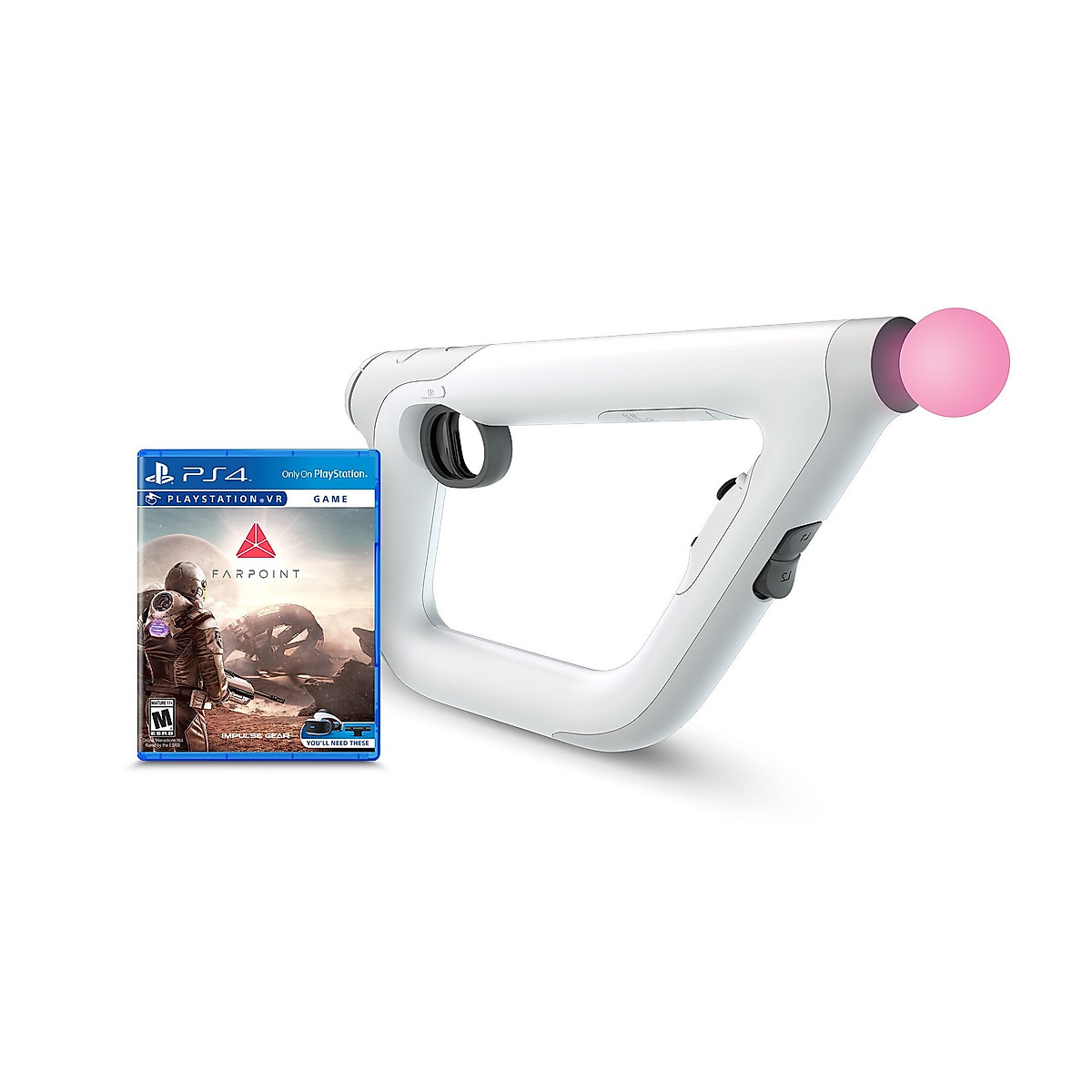PSVR Aim Controller Farpoint Bundle - PlayStation 4 (Renewed)