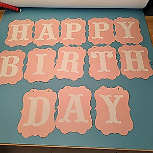 Happy Birthday Decorations Banner for Girls Pink Birthdy Girl Headband Sash Pin Button for Little Girls Birthday Party Favos Supplies Accessories , 4 Pcs