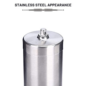 QIYUEXES Manual Coffee Grinder, Portable Stainless Steel Burr Coffee Bean Grinder with Ceramic Grinding Burr for Espresso, Travel, Camping, Kitchen & Office, Small Hand Coffee Grinder Manual