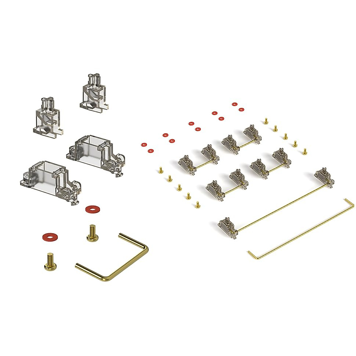 GATERON Ink V2 Screw in Stabilizer, RGB New Set Stab Hot Swap for 60% Layout MX Mechanical Keyboard