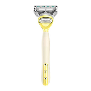 joy razor, handle + 2 razor blade refills (Yellow)