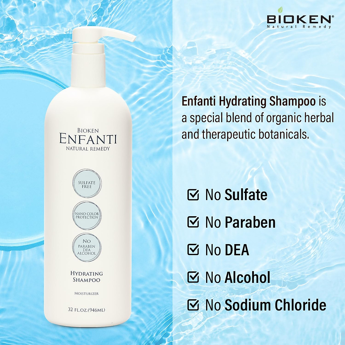 Bioken Enfanti Hydrating Shampoo - 32 oz