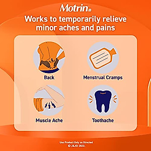 Motrin IB, Ibuprofen 200mg Tablets for Fever, Muscle Aches, Headache & Backache, 225 Ct