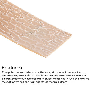 uxcell Edge Banding, 1-1/8 inch x 24.6ft Pre-Glued Wood Veneer Edging Iron-on Flexible Edge Banding for Cabinet Repair Furniture Restoration, Walnut