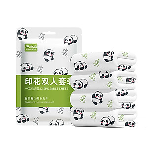 4 Piece Travel Bed Sheets Queen Size,Disposable Comforter Cover/Pillowcases Sets for Travel Hotel Portable Bedspread Cover Sheets Set Disposable Bedding Kit for Travel Business Trip Full Size