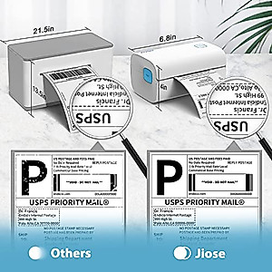 Jiose 4x6 Thermal Label Printer for Small Business - Shipping Label Maker for Postal Mailing Address