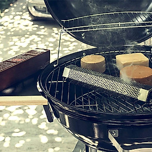 Pellet Smoker Tube, Hexagonal Stainless Steel Portable BBQ Smoking tube Generator Electric Charcoal Gas Grill Smoker