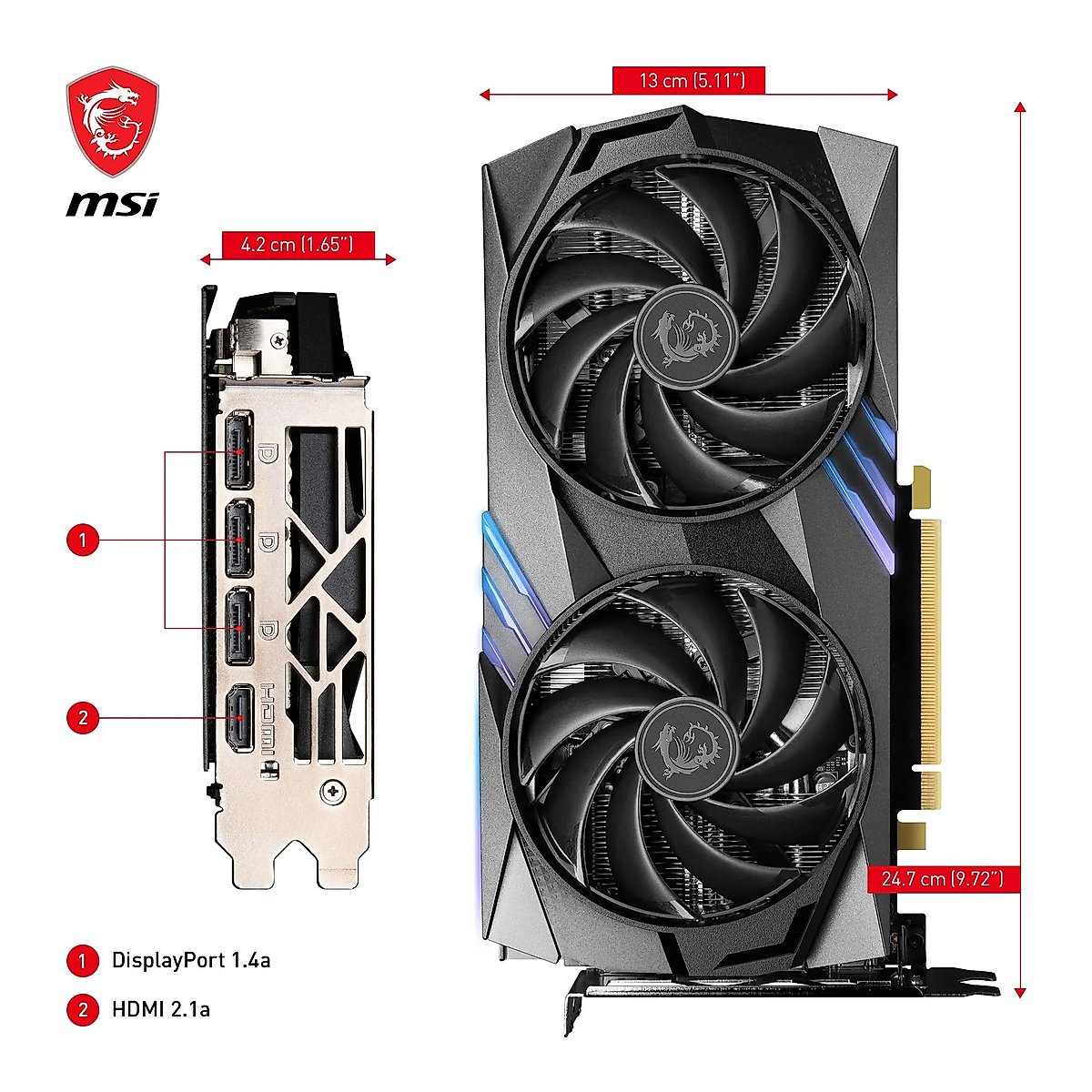 MSI GeForce RTX 4060 Ti Gaming X 8G Graphics Card - RTX 4060 Ti GPU, 8GB GDDR6 (18Gbps/128-bit), PCIe 4.0 - Twin FROZR 9 (2 x TORX Fan 5.0), RGB - HDMI 2.1, DisplayPort 1.4a