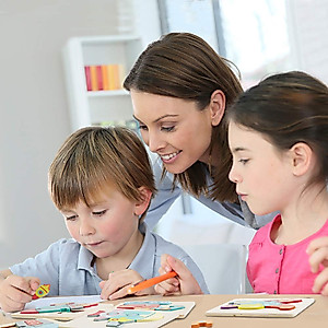 Toddler Puzzles, Wooden Puzzles for Toddlers, 6 Pack Wooden Toddler Puzzles Gifts Toys for Kids 1-3 Years Old, Montessori Early Learning Preschool Educational Toys for Boys and Girls Age 2-4