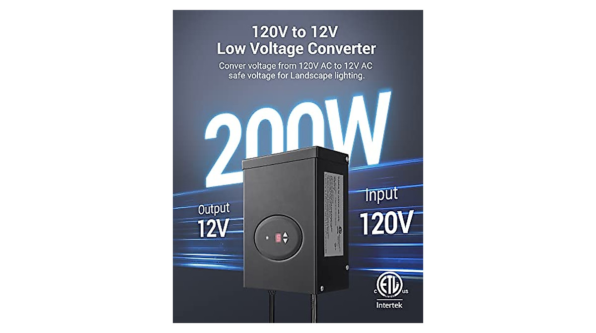 DEWENWILS 200W Landscape Transformer: Timer & Photocell