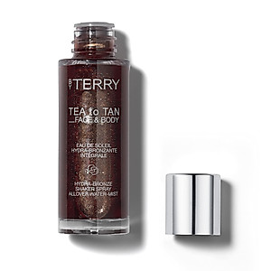 By Terry Tropical Sun Glow Set | Tea to Tan Face & Body Bronzer with Kabuki Brush | Travel Size