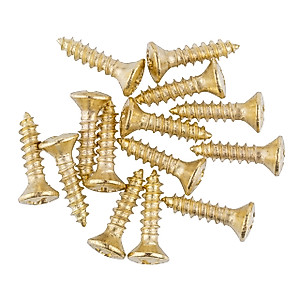 #6 x 5/8" Brass Oval Head Phillips Wood Screws - Pack of 25 - Self Tapping Screws for Wood - OH658-SB