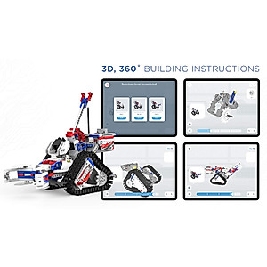 UBTECH JIMU Robot Competitive Series: Champbot Kit/ App-Enabled Building & Coding STEM Robot Kit (522 Pcs) from Robotics , Blue