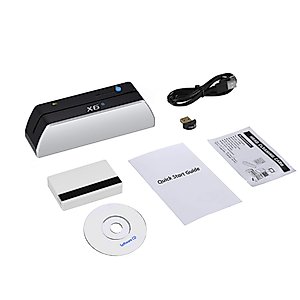 3 Track Bluetooth X6BT VIP Card Reader Writer Encoder POS Strip Card Swipe Reader