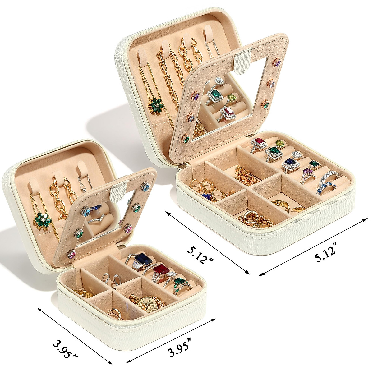 Parima Birthday Gifts for Women -2 Pieces Travel Jewelry Case Set, Travel Gifts Friend Gifts for Women Personalized Gifts Unique Gifts Christmas Gifts for Women Personalized Jewelry Boxes for Women