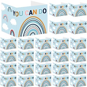 24 Pcs Privacy Boards for Student Desks Boho Rainbow Classroom Desk Divider Table Desk Privacy Panel Privacy Folders Screen Partition for School Teacher Student Study Test Shields Class (Boho Rainbow)